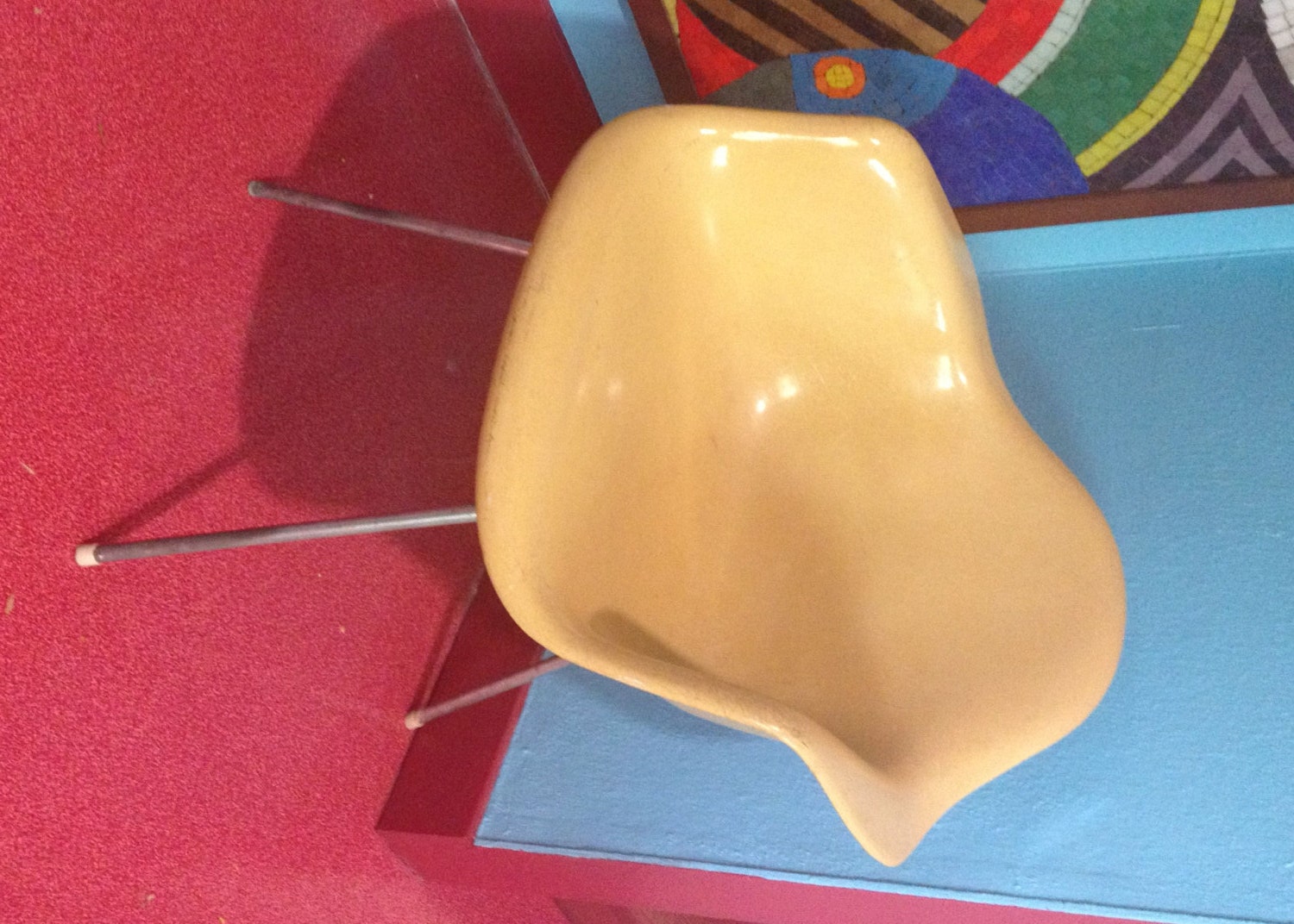 Eames Fiberglass Plastic Shell Chair Mid Century Modern signed Herman ...