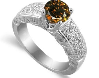 Cognac diamond | Etsy