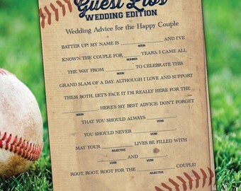 Baseball Wedding Invitations printable baseball cards