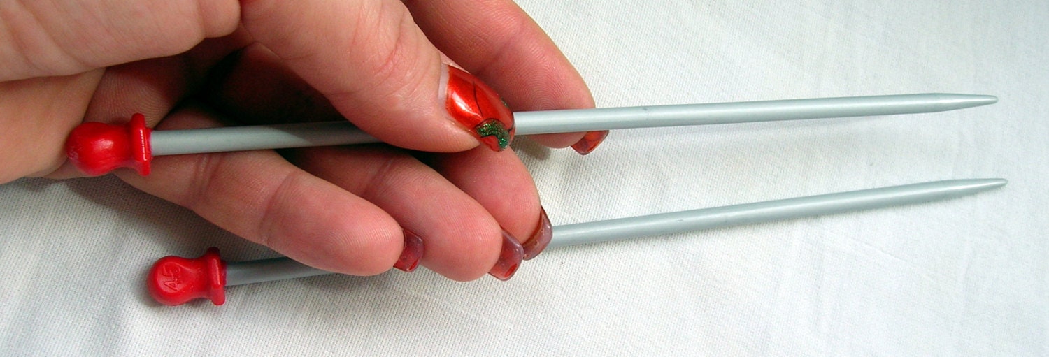 Knitting needles. Short straight knitting needles. Orfe metal