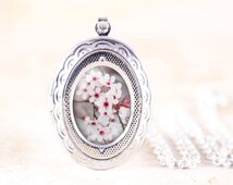 Unique flower locket related items | Etsy