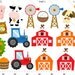 Farmer boys Farm clipart Clip Art and Digital paper set