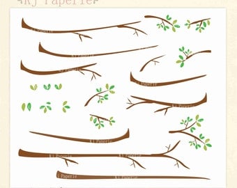 Clipart tree branch | Etsy