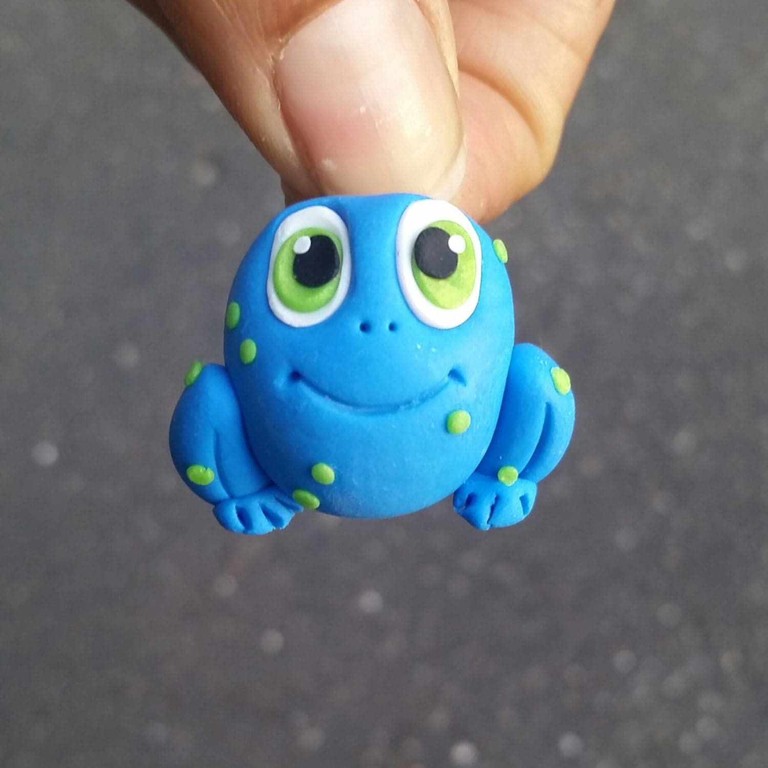 Polymer clay frog charm frog charm cute frog jewelry
