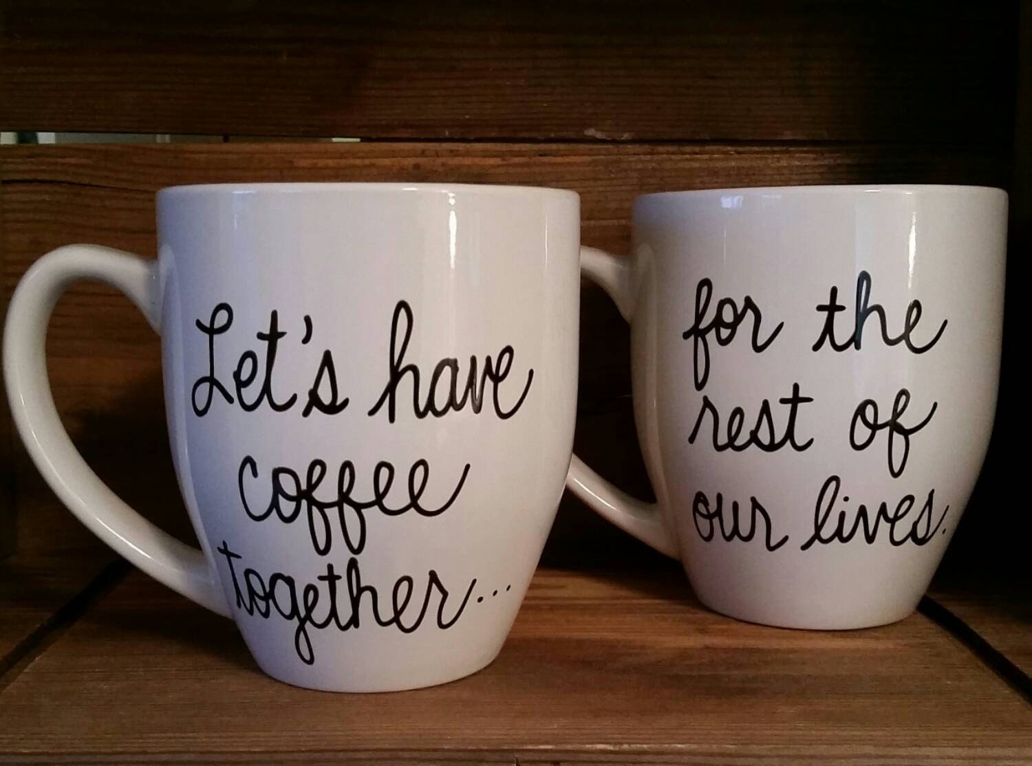 Let's have coffee together mugs Proposal