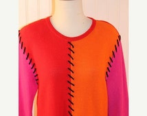 Popular items for color block knit on Etsy