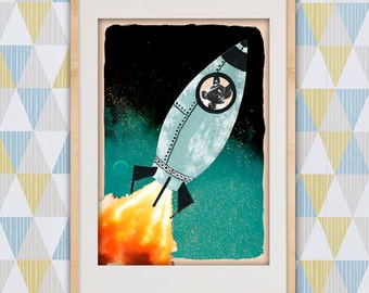 Space dog | Etsy