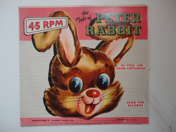 Items similar to Vintage Here Comes Peter Cottontail 45 RPM Record ...