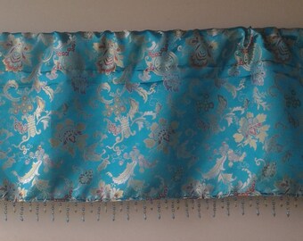 Teal valance | Etsy