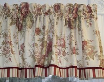 Popular items for red toile valance on Etsy