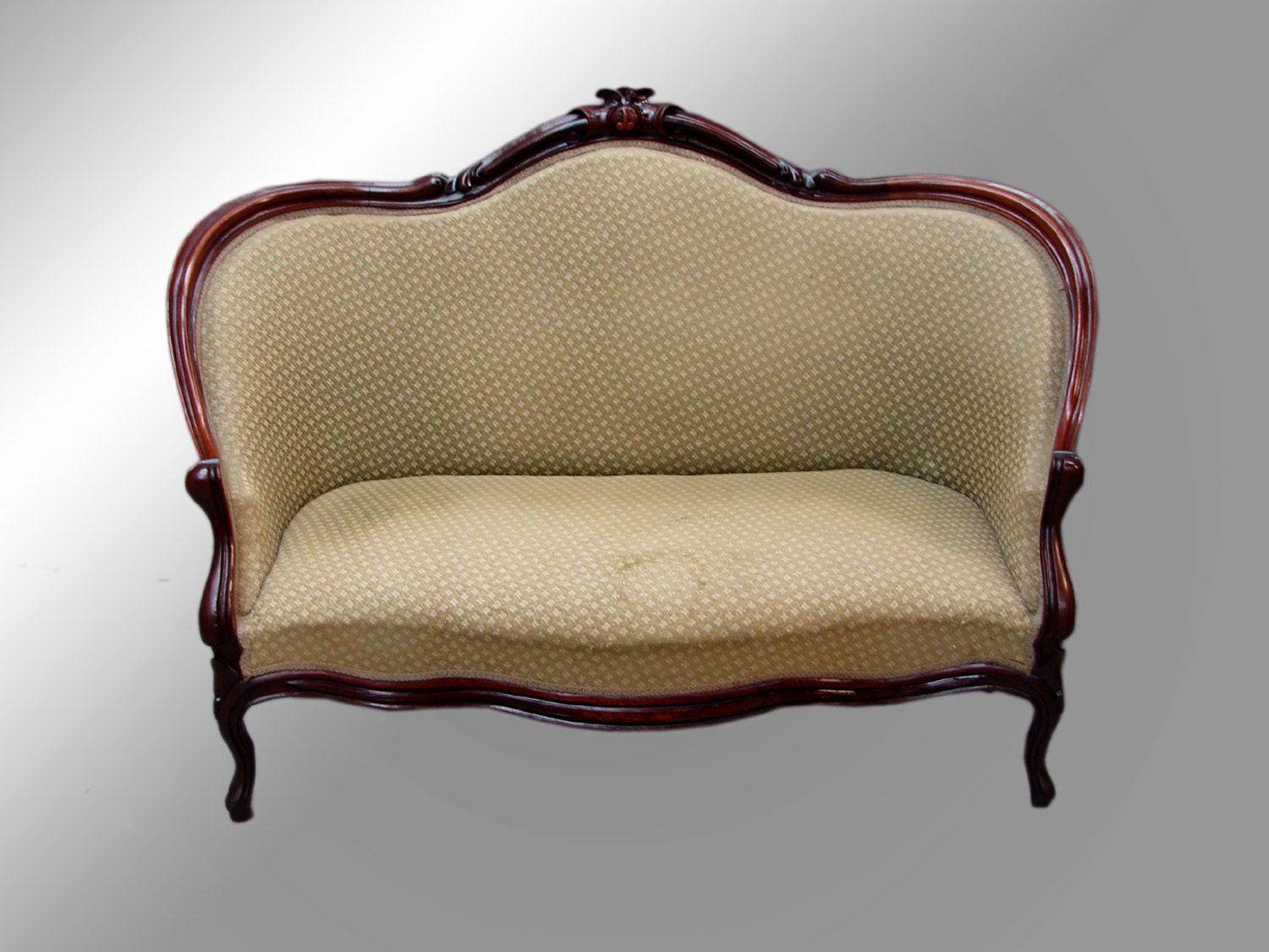 16584 Antique Victorian Civil War Era Hand Carved Sofa – Haute Juice