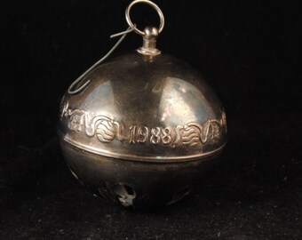 Popular items for silver bell ornament on Etsy