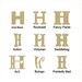 Wooden Letter H Large or Small Unfinished Unpainted