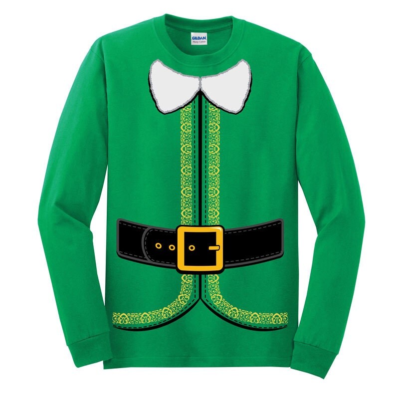 Christmas Elf Costume T-shirt Longsleeve YouthWomensand