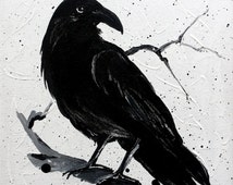Popular items for raven painting on Etsy
