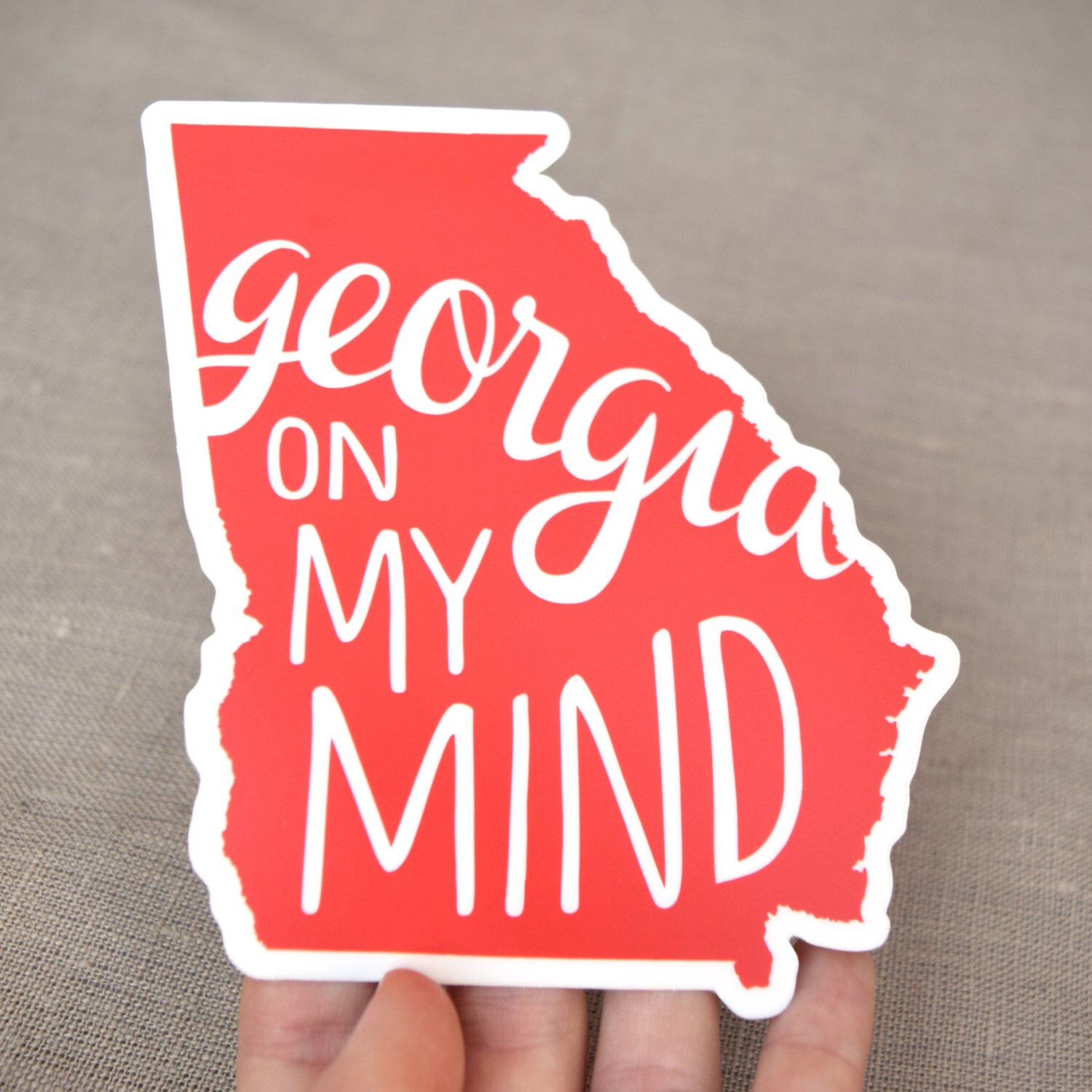 Georgia on My Mind Red Vinyl Decal