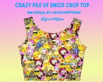 Popular items for emoji crop top on Etsy