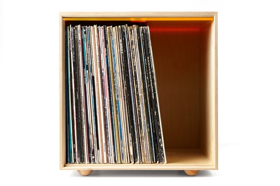 Stackable Storage Cube Orange LP Vinyl Record Storage