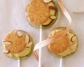 3 French Violet Flavored Lollipops With Organic by asecretforest