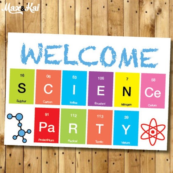 Items similar to Science Party Printable Welcome Sign - Instant ...
