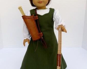 Children's Bamboo and Wood bow and arrow set with 4