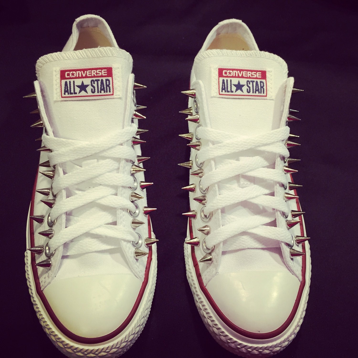 Spiked Converse Chuck Taylor Shoes by LoveChuckTaylors on Etsy