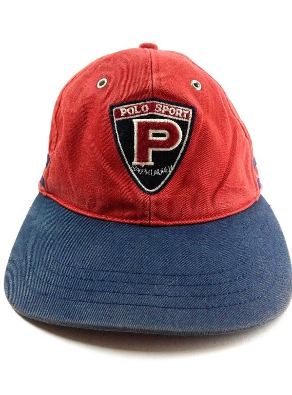 90’s Vintage POLO Sport Ralph Lauren Orange Snapback Hat Cap Polo ...