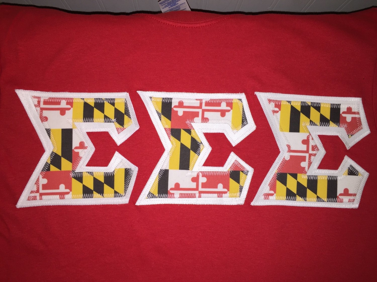 Maryland Flag Fabric Greek Lettered Sorority Fraternity