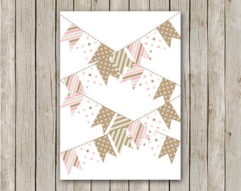 Popular items for bunting wall art on Etsy