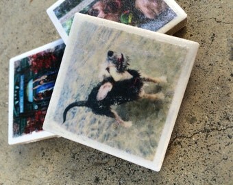 Custom MINI photo dog tag full photo charm pendant necklace or