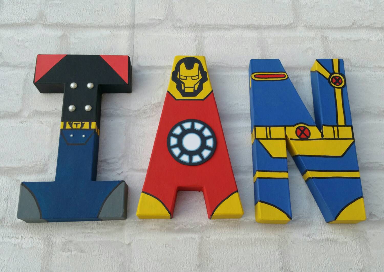 Superhero Letters. Personalised Hand Painted by MagnificentMakesUK