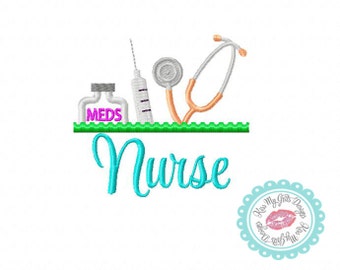 Nurse embroidery | Etsy