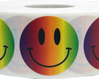Rainbow smiley face | Etsy
