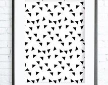 Popular items for black triangle print on Etsy