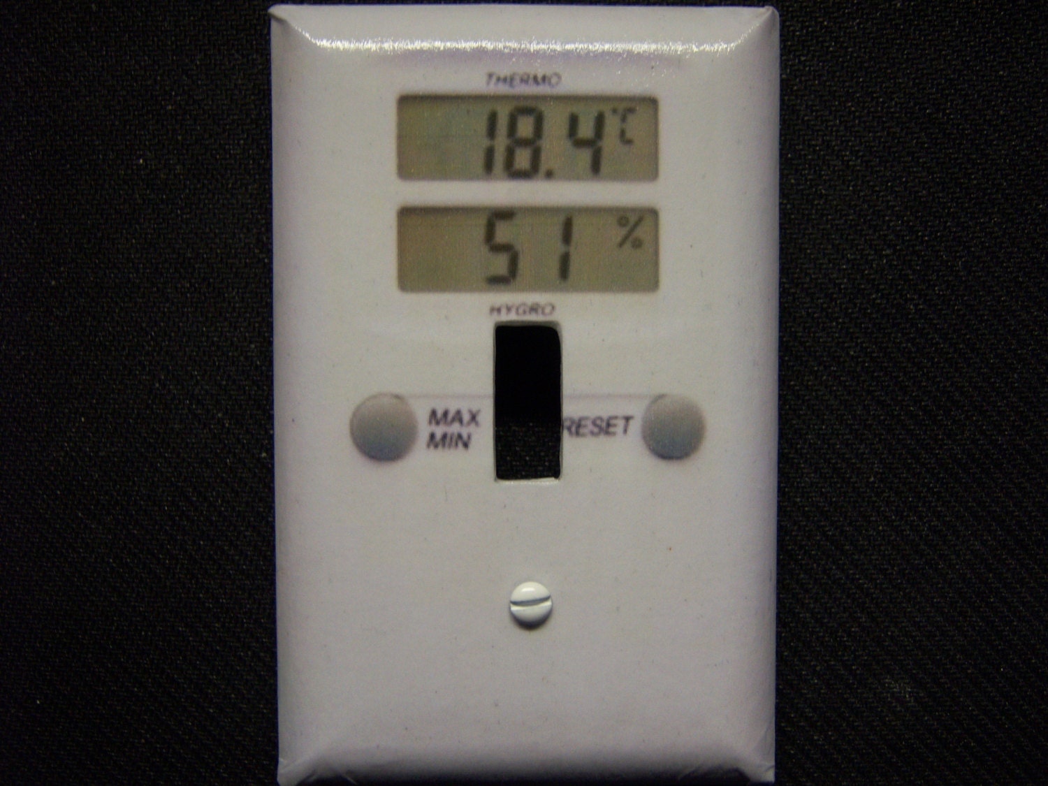 Light Switch Cover Temperature Humidity Gauge Print