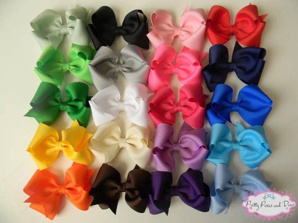 Hair Bow Package Bow Package Solid Hair Bow Package 3.5