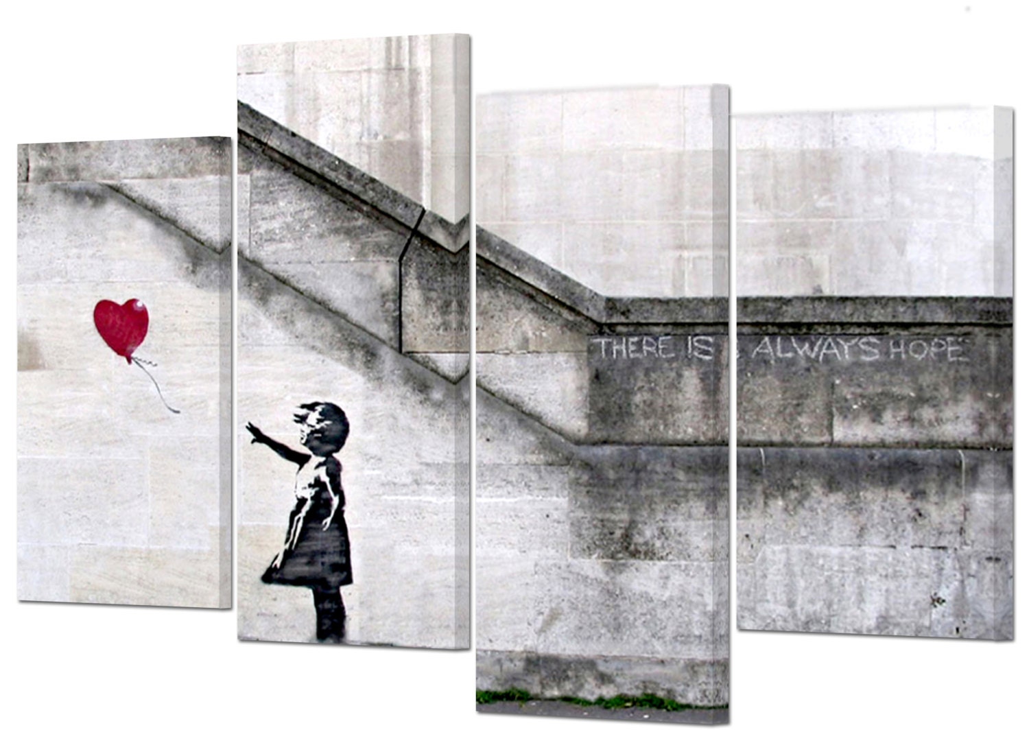 Banksy/Girl with balloon /There is always hope/set of 4