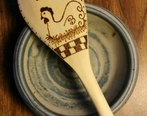 Wood Burned Spoons, Eggs Sold Here, Chicken Wood Burned, Pyrography ...