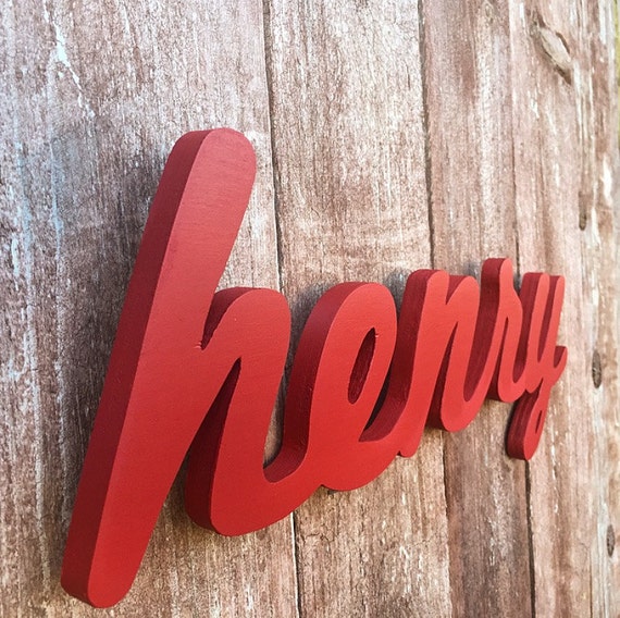 Henry Custom Wooden Name Sign Nursery Baby by lucysletters123
