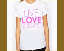Unique live love teach related items | Etsy