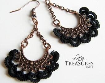 Unique Handmade Tatted LACE Jewelry Accessories by LacyTreasures