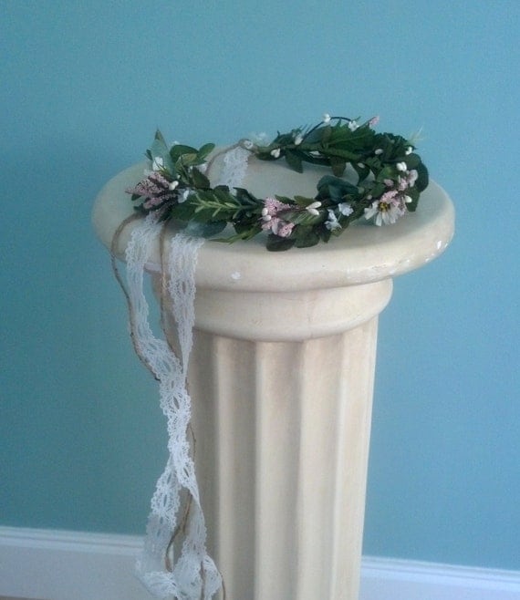 Items similar to Forest Wedding Flower crown Headdress Bridal headpiece ...