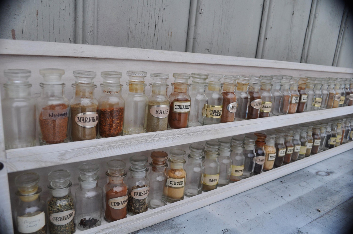 Spice Rack Kitchen Display Extra Long Storage and