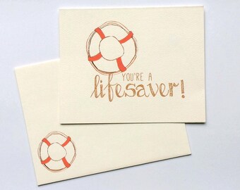 Lifesaver card | Etsy