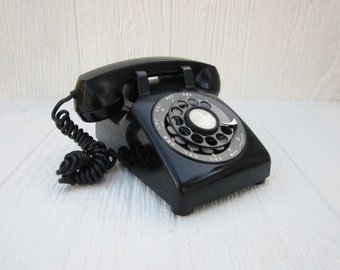 Popular items for black rotary phone on Etsy