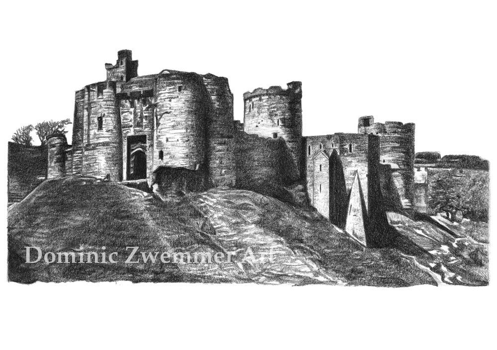 Kidwelly Castle Wales A fine art Giclée by DominicZwemmerArt