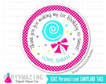 Lollipop favor tags | Etsy