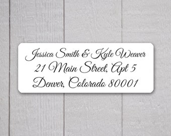 Wedding Invitation Return Address Labels by OrangeUmbrellaCo