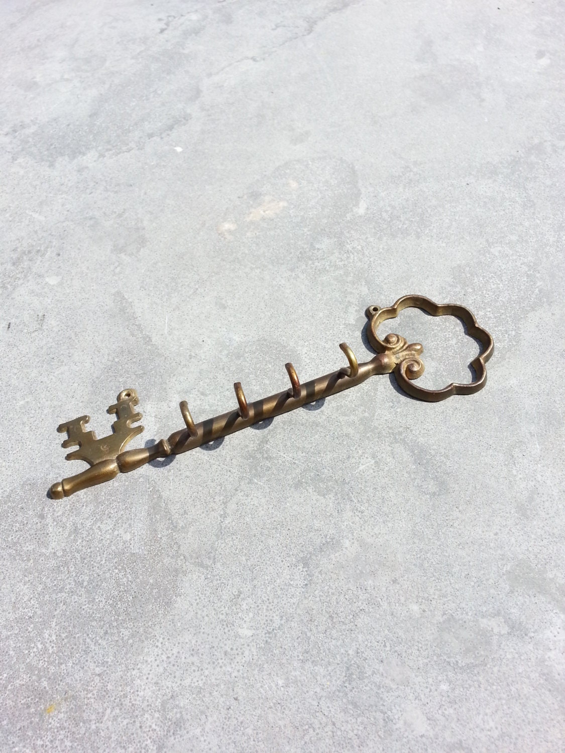 Vintage brass key hooks – key rack – Haute Juice