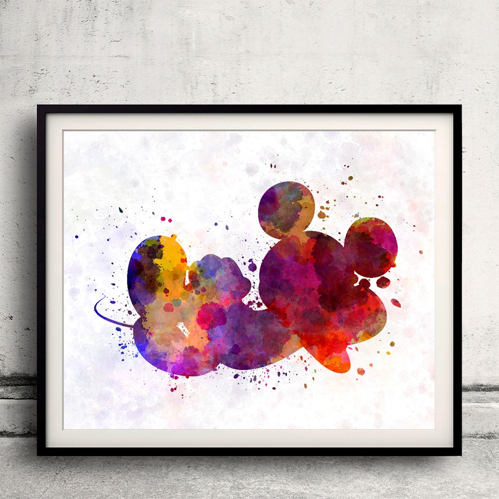 Mickey Mouse Fine Art Print Glicee Disney Cartoon by Paulrommer
